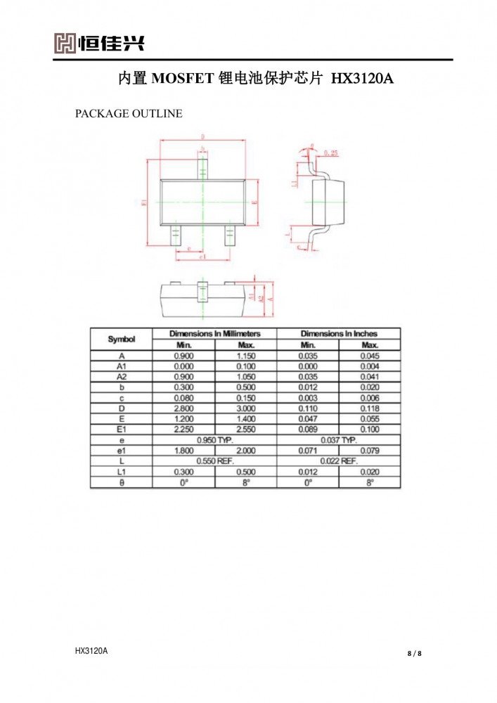 HX3120A datasheet page 8