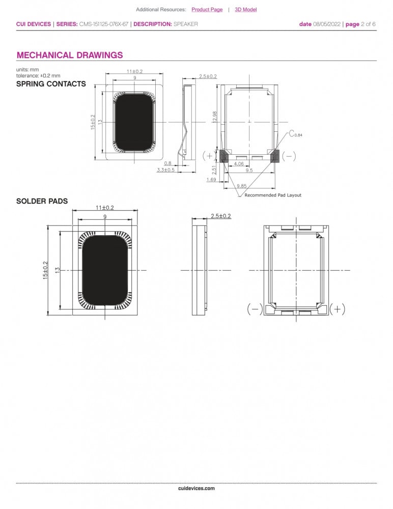 CMS-151135-076SP-67 technical document page 2