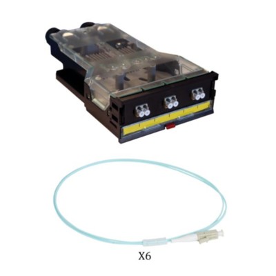 Fibre optic cassette - pre-equipped with 6 pigtails and 1 LC duplex block for 6 fibres - multimode OM3 for sale