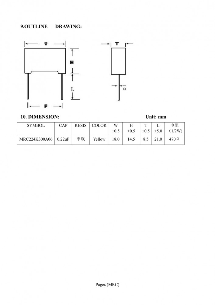 Jimson MRC224K300A06 specification page 7