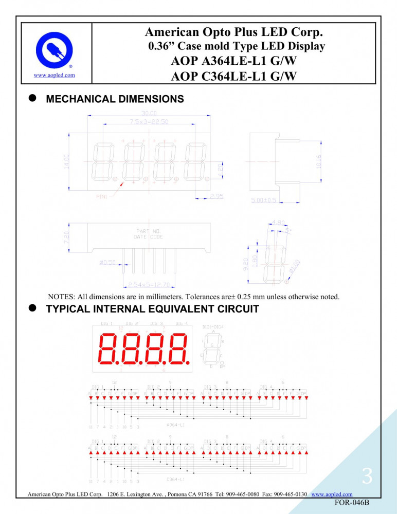 C364LE-L1 datasheet page 3