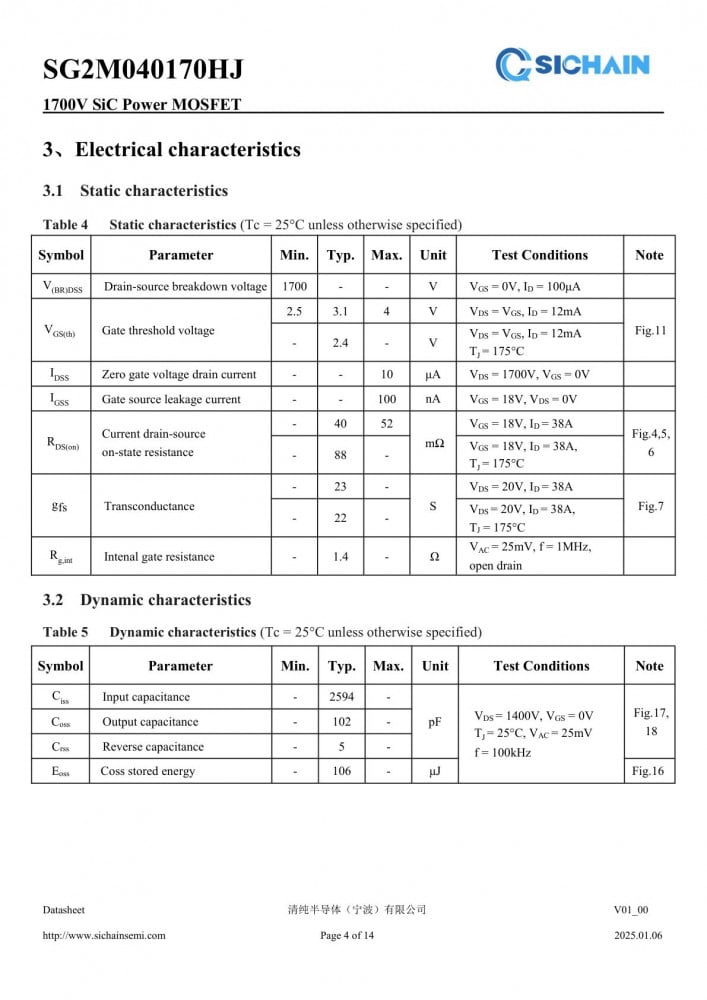 SG2M040170HJ datasheet page 4