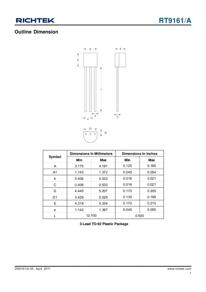 RT9161-50GV datasheet page 7