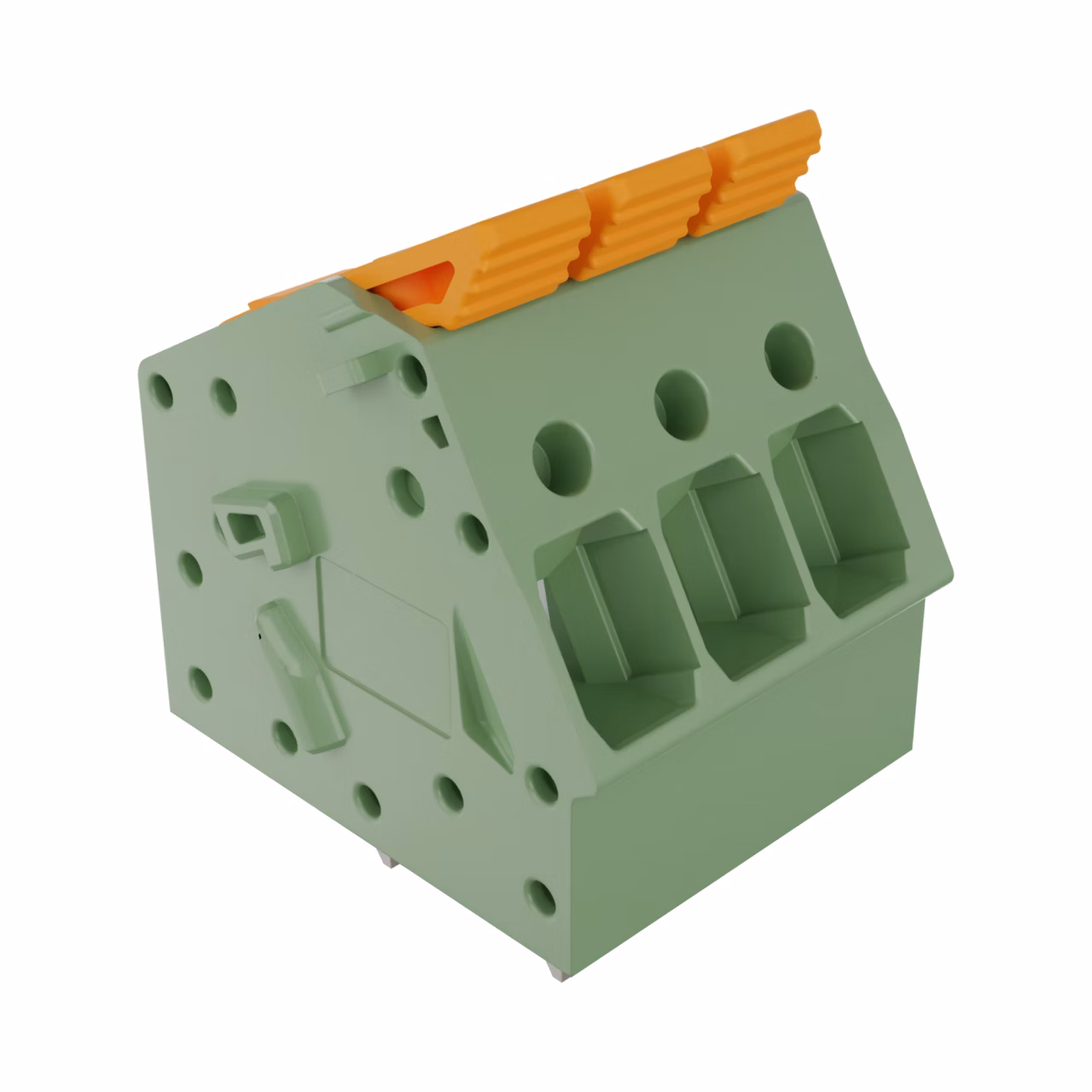 5.00mm Pitch Lever Activated Fixed Mount PCB Terminal Block, 35° Wire Entry, 3 Circuits for sale