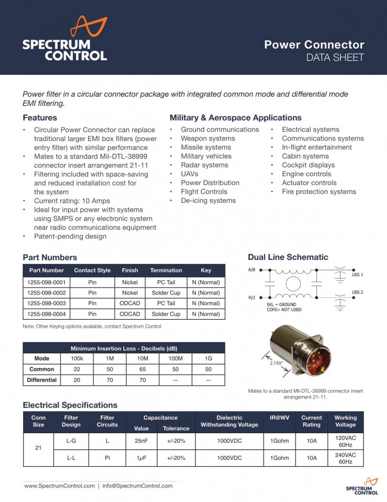 Spectrum Control 1255-098-0004 product document image