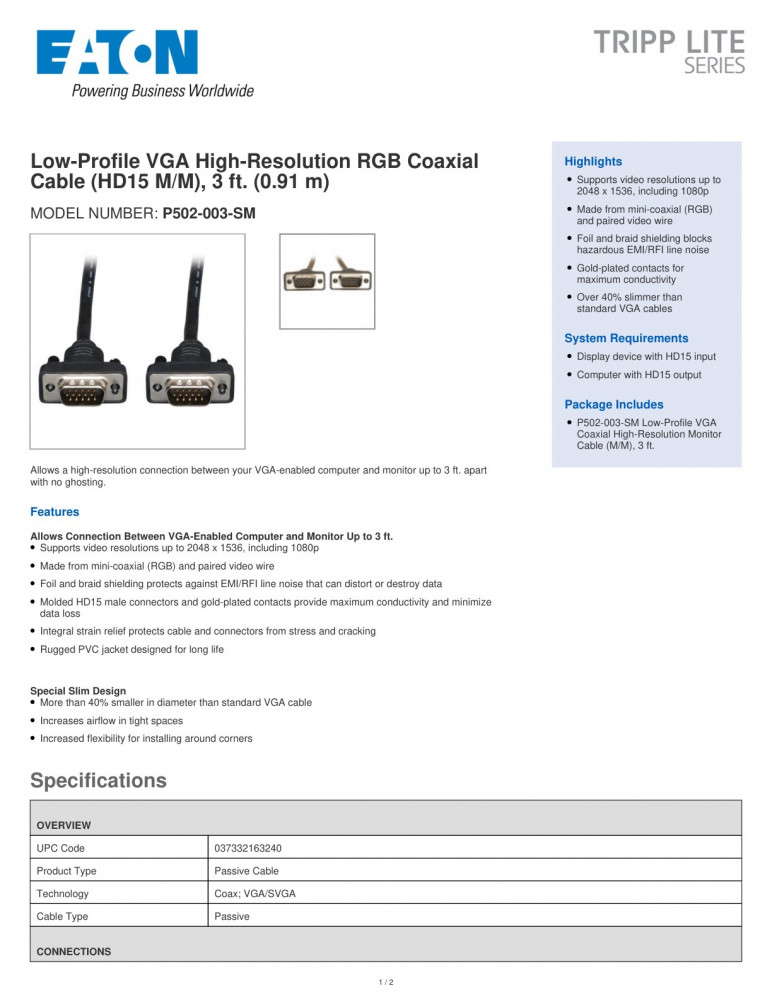 P502-003-SM product document image 1
