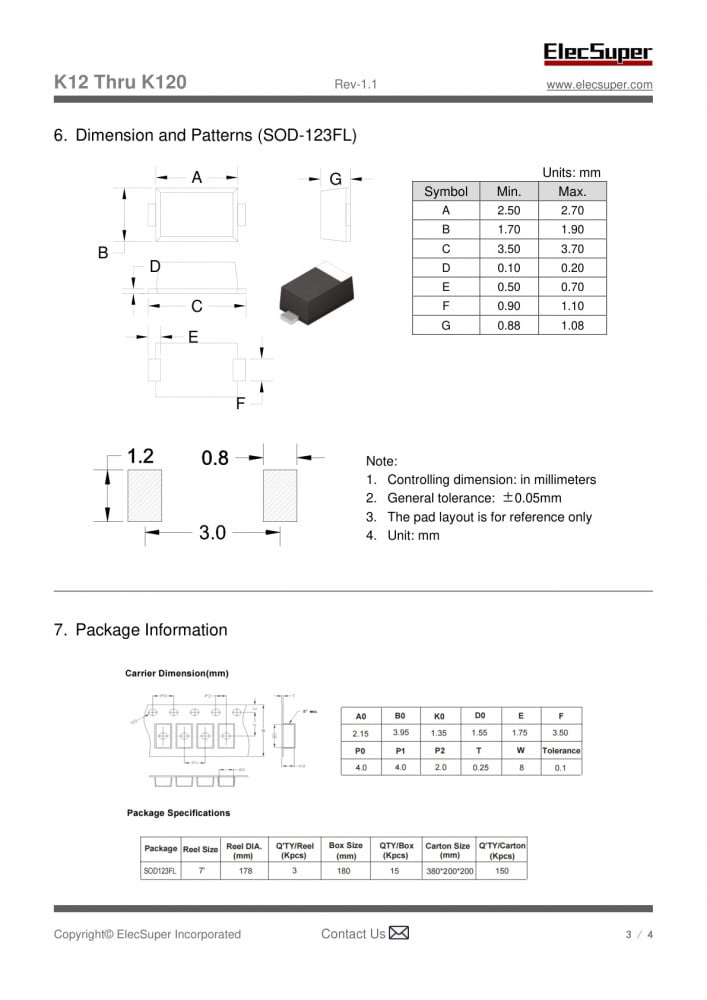 ElecSuper K14 datasheet page 3