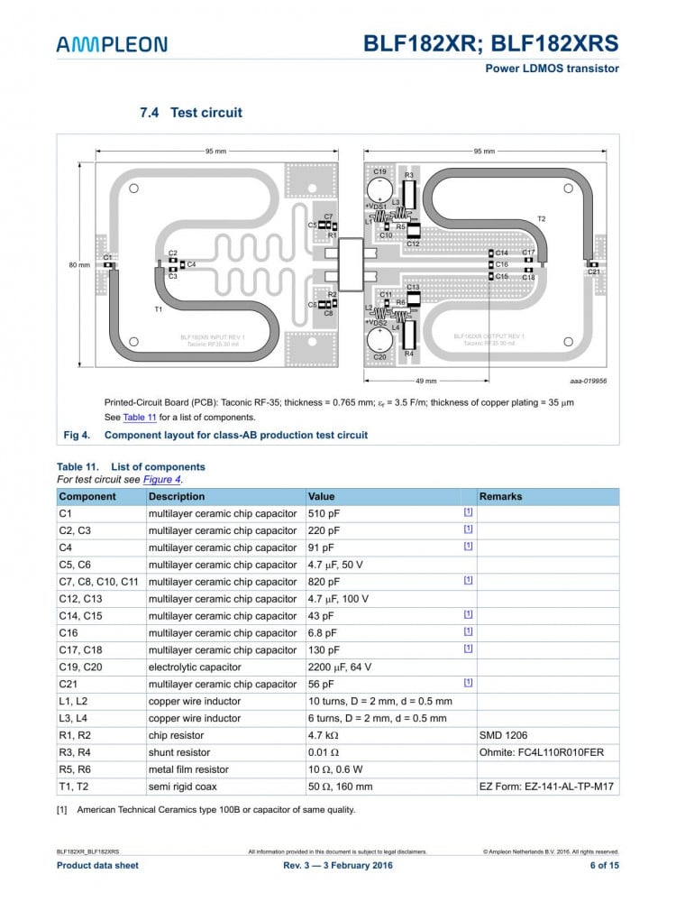 BLF182XRU datasheet page 6