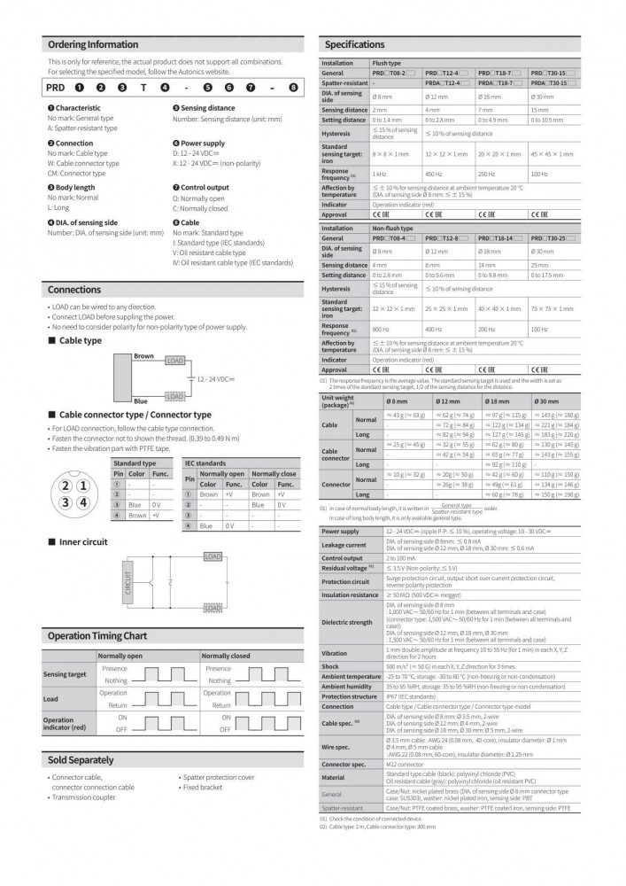 Autonics PRD series manual page 2