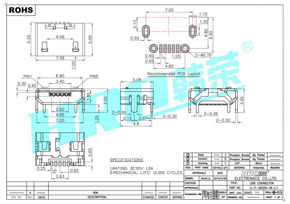 U-F-M5DD-W-L1 manufacturer drawing preview