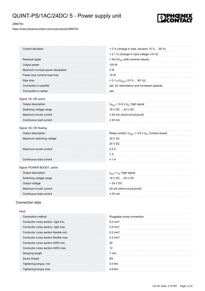 Phoenix Contact 2866750 technical document page 3