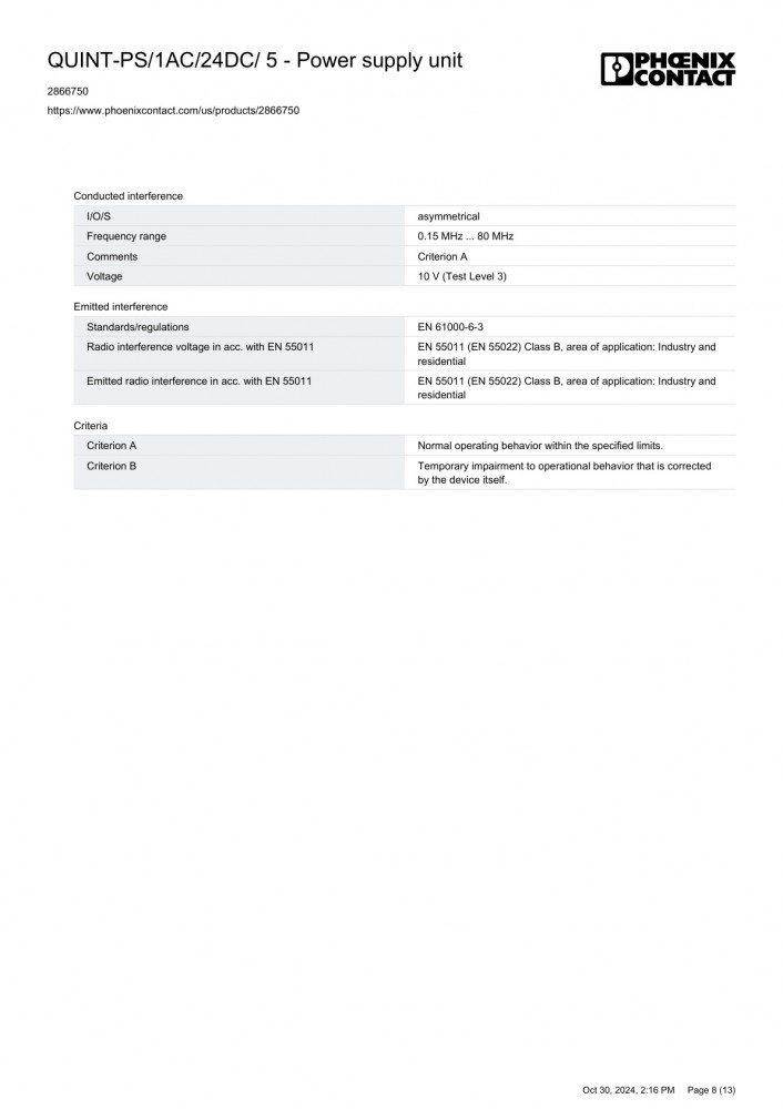 Phoenix Contact 2866750 technical document page 8