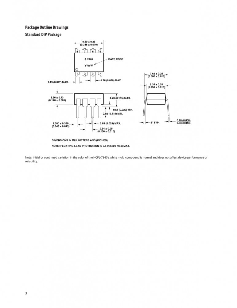 HCPL-7840-560E datasheet page 3