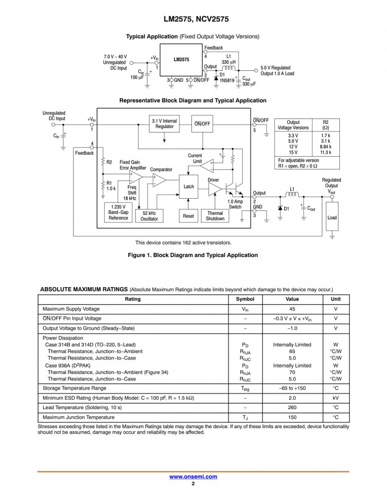 LM2575 datasheet page 2