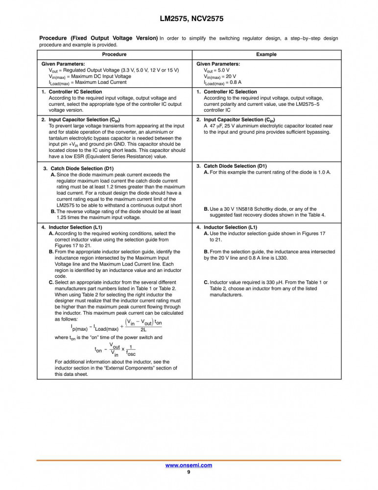 LM2575 datasheet page 9