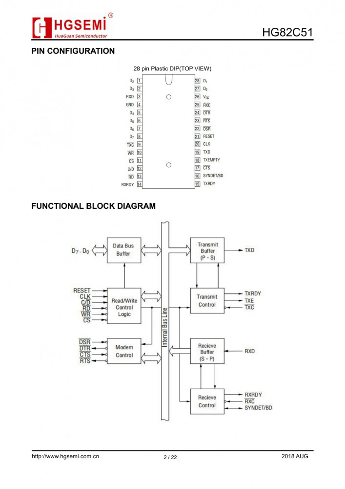 HG82C51N datasheet page 2