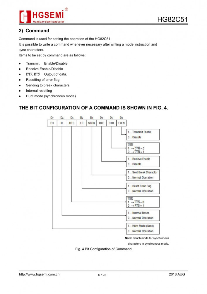 HG82C51N datasheet page 6