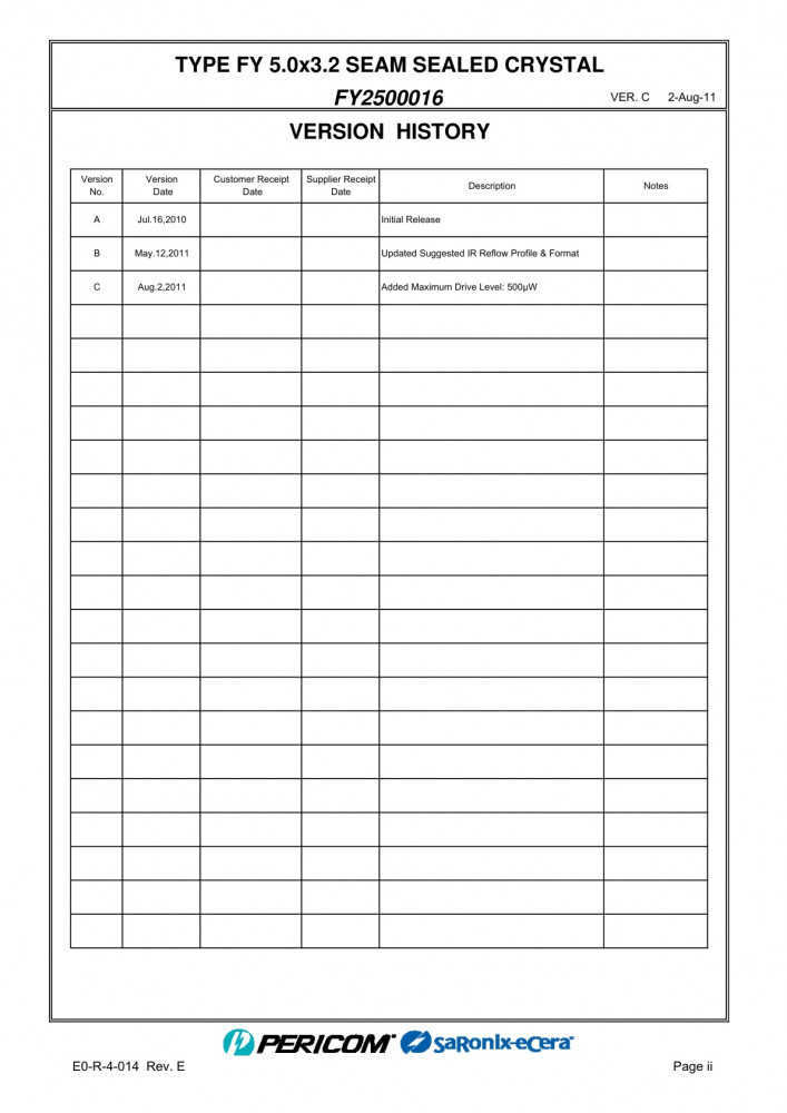 FY2500016 specification page 2