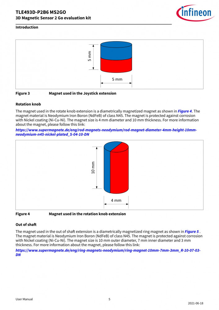 TLE493D-P2B6 MS2GO manual page 5