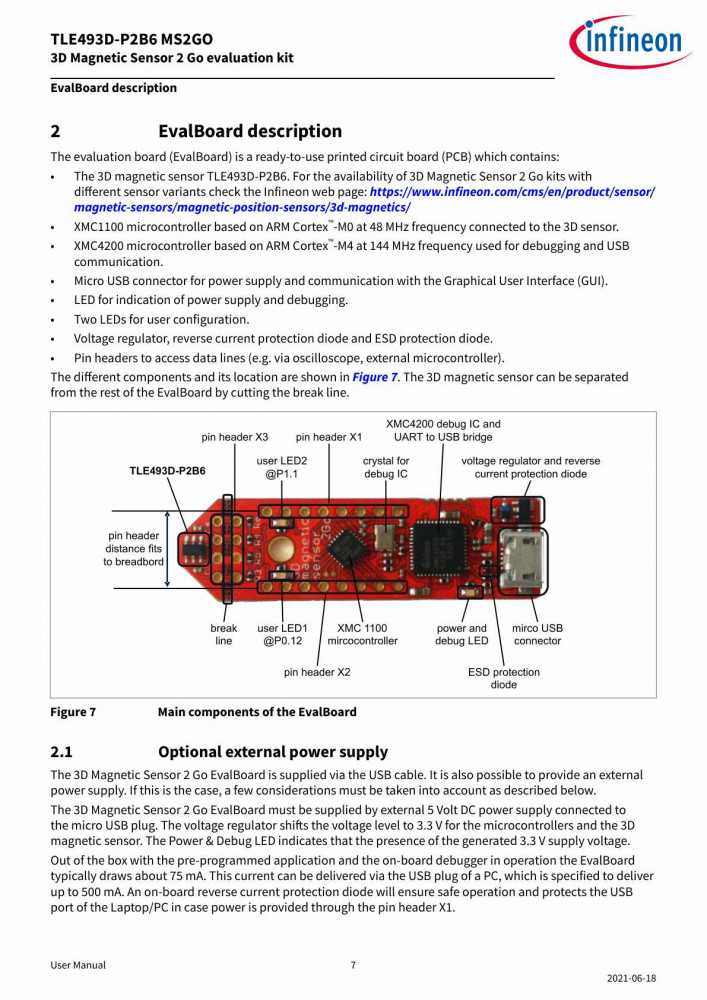 TLE493D-P2B6 MS2GO manual page 7