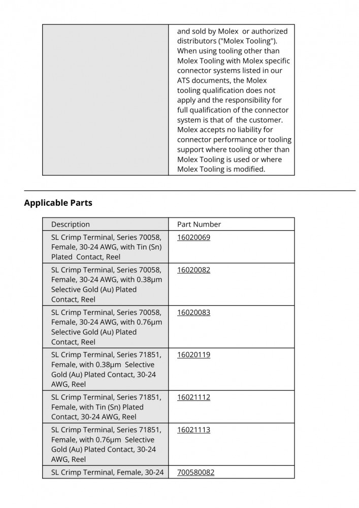 Molex SL terminal extraction from clip instruction page 3