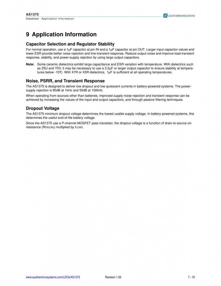 AS1375 datasheet page 7