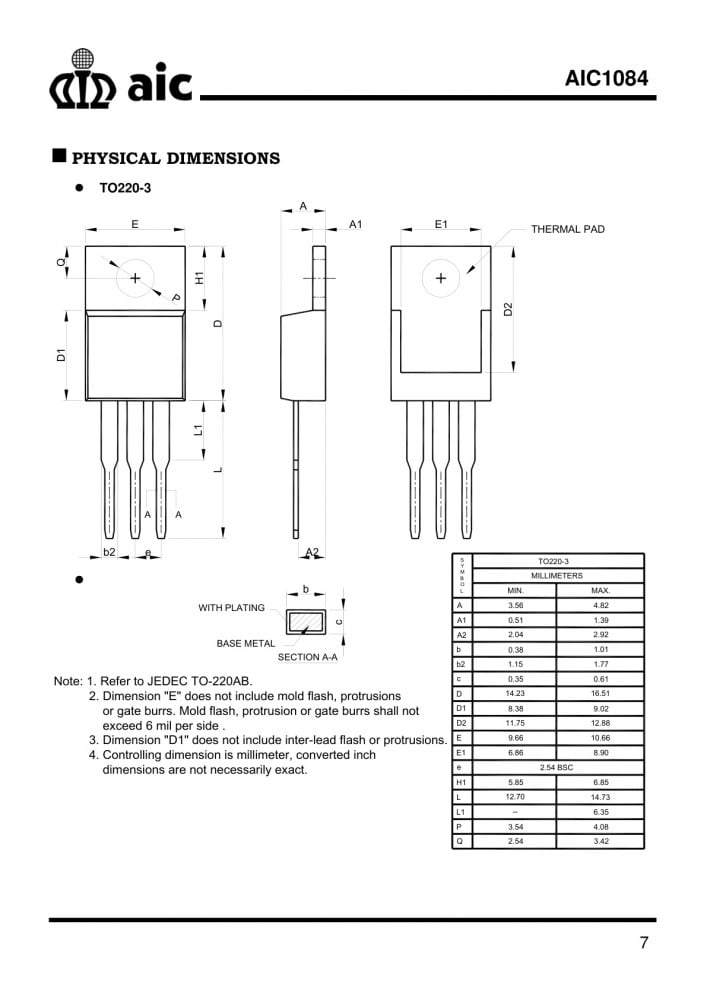 AIC1084 datasheet page 7