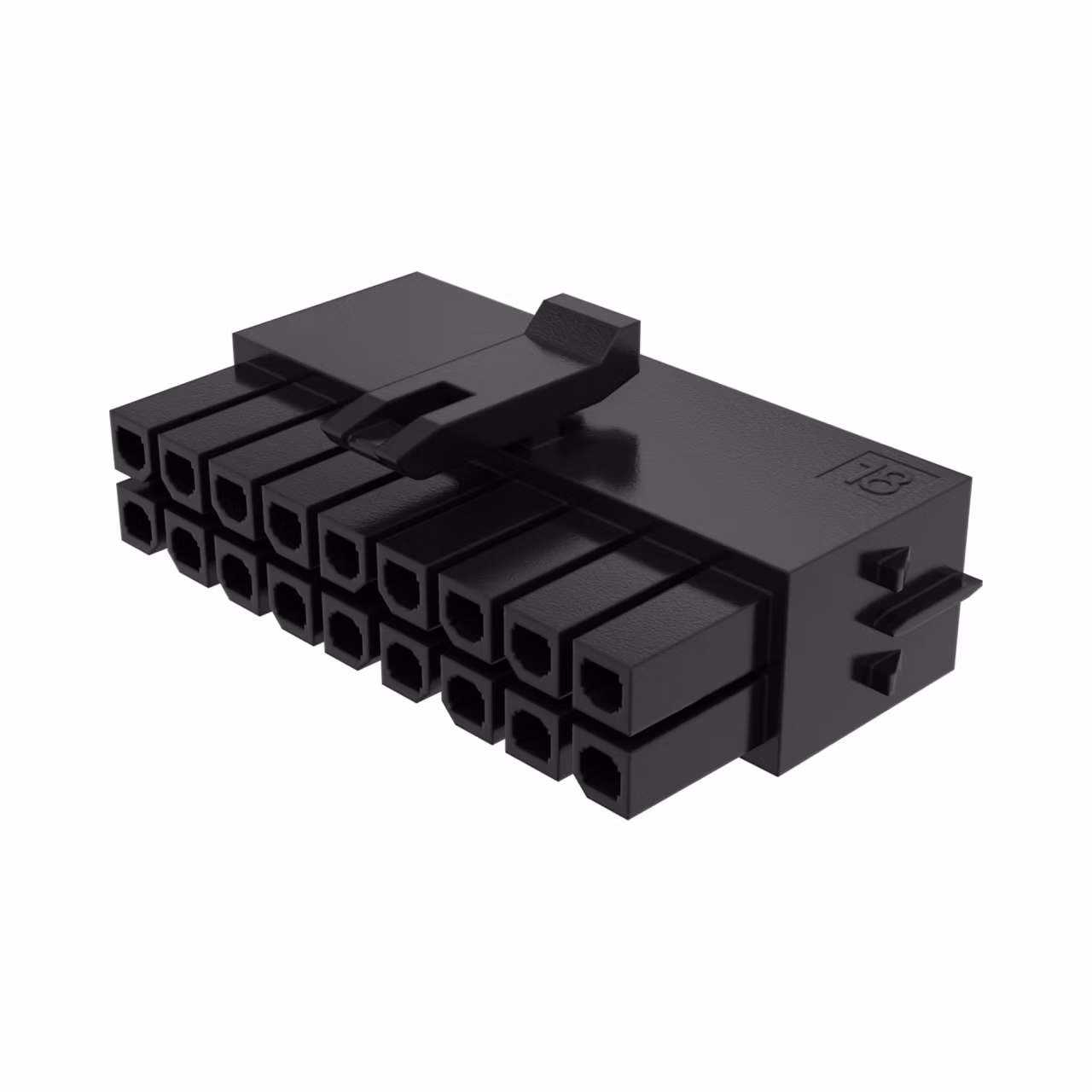 Micro-Fit+ Receptacle Housing, Dual Row, 18 Circuits, UL 94V-0, Low-Halogen, Black for sale