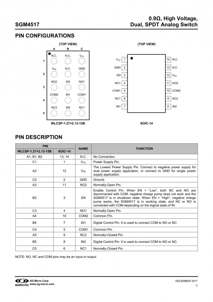 SGM4517 datasheet page 3