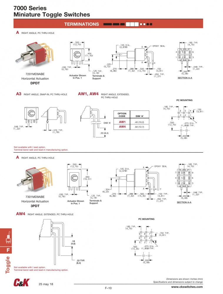 C&K 7300 Series datasheet page 8
