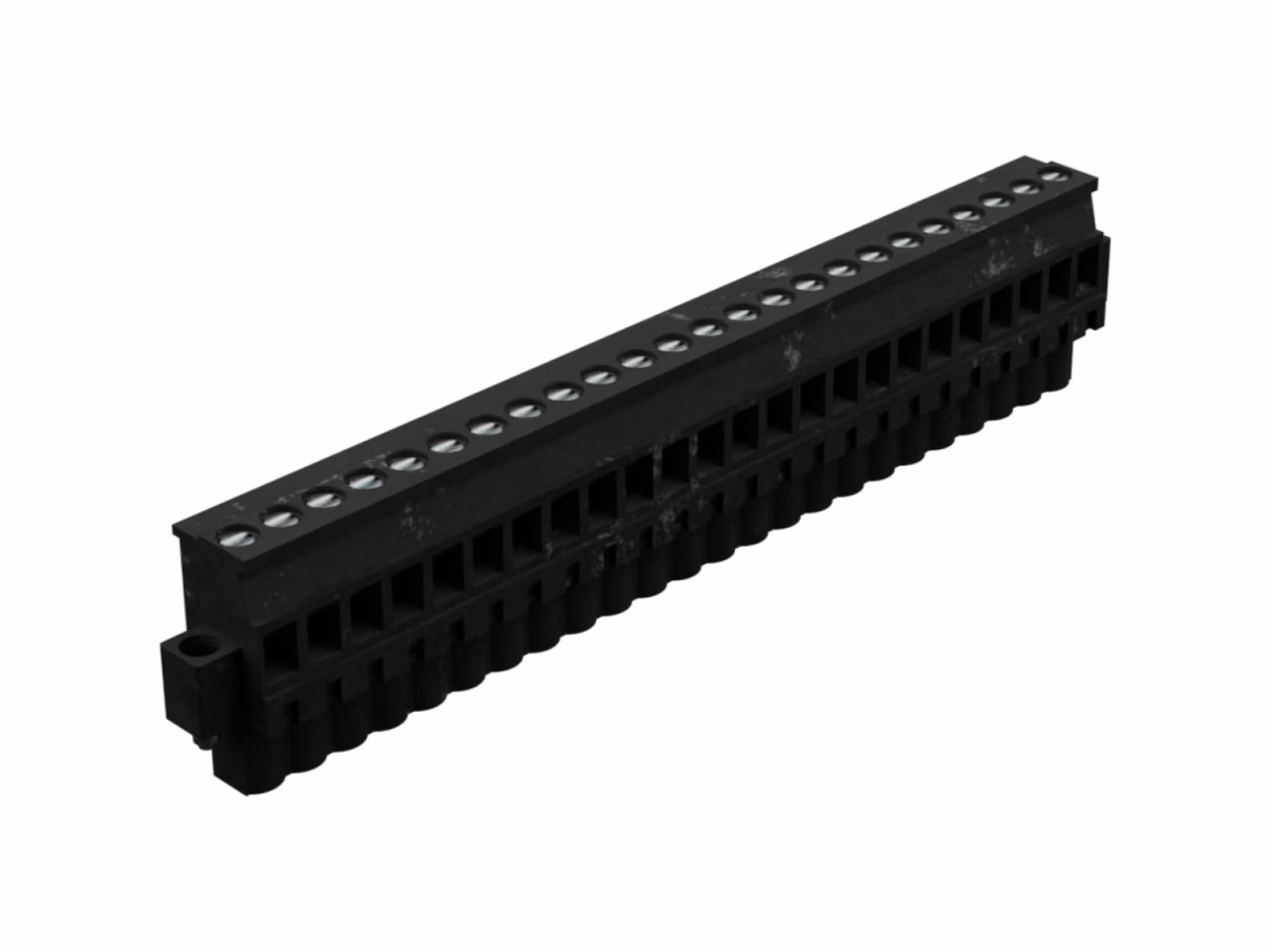 5.00mm Pitch Eurostyle Vertical Plug, with Retention Screws, Rear Wire Entry, Gold (Au) Plated, Black, 24 Circuits for sale