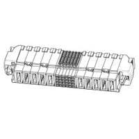 TE Connectivity 1650667-1 Backplane Connector Housing