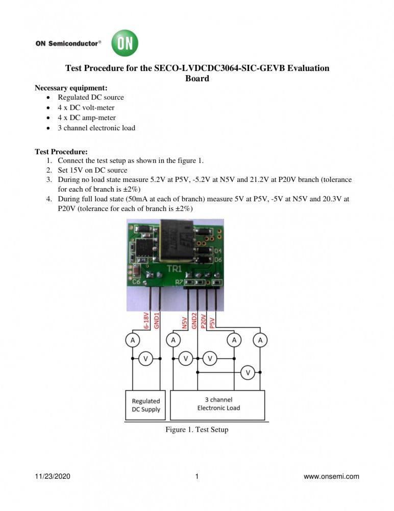 SECO-LVDCDC3064-SIC-GEVB test setup documentation