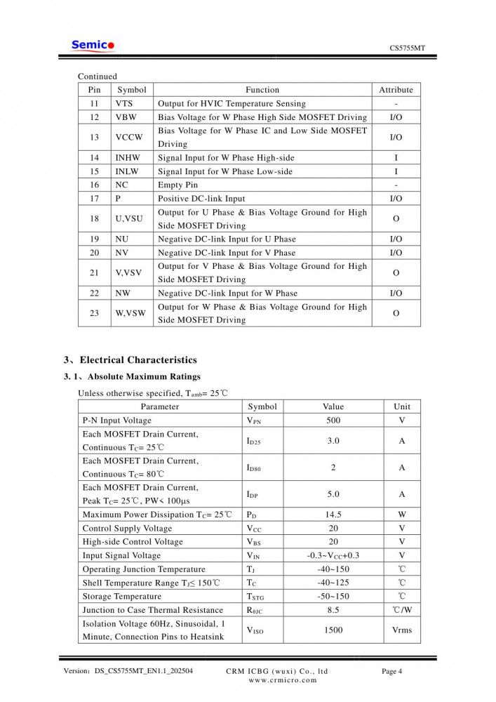 CS5755MTO datasheet page 4