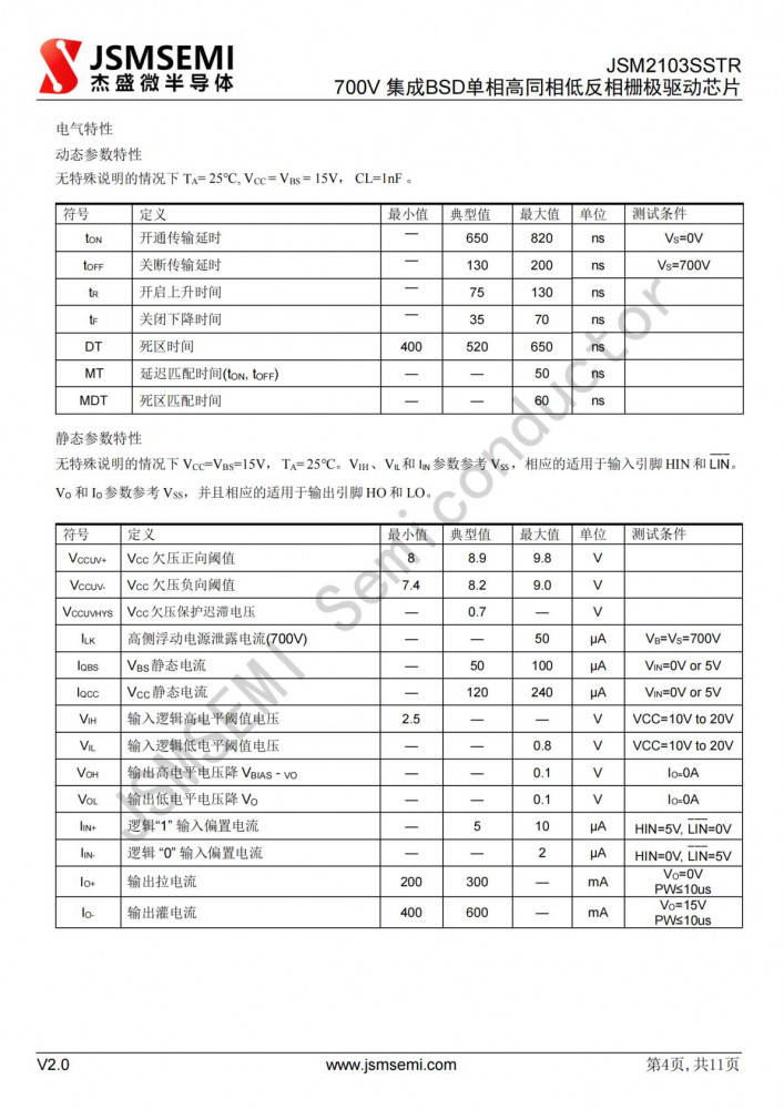 JSM2103SSTR datasheet page 4
