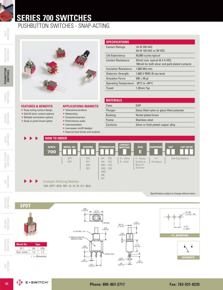 LEA NETWORKS Series 700 switch documentation, page 1