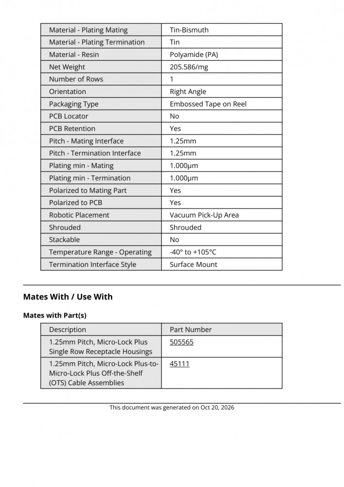 MOLEX 5055670674 document image, page 3