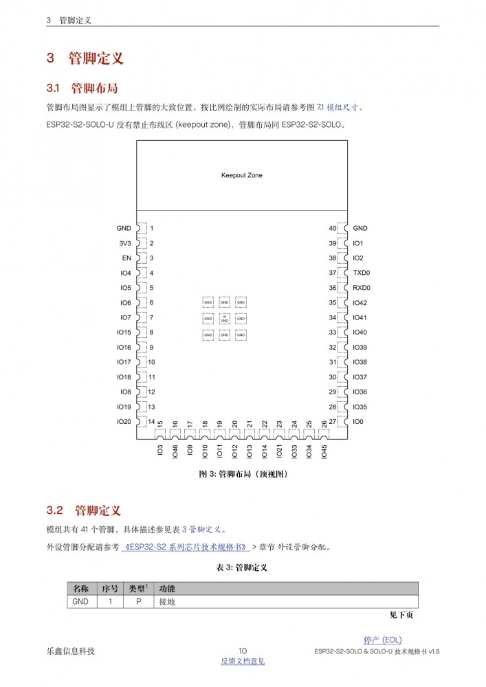 ESP32-S2-SOLO-N4R2 datasheet page 10