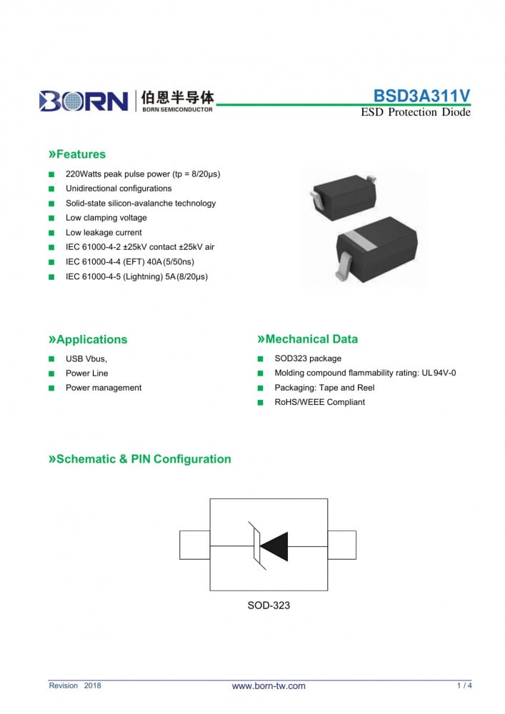 BSD3A311V datasheet page 1