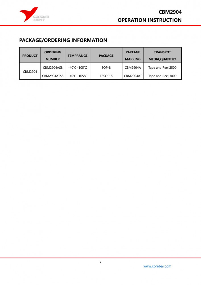 CBM2904AS8 datasheet page 7