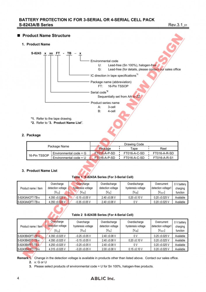 S-8243A/B datasheet page 4