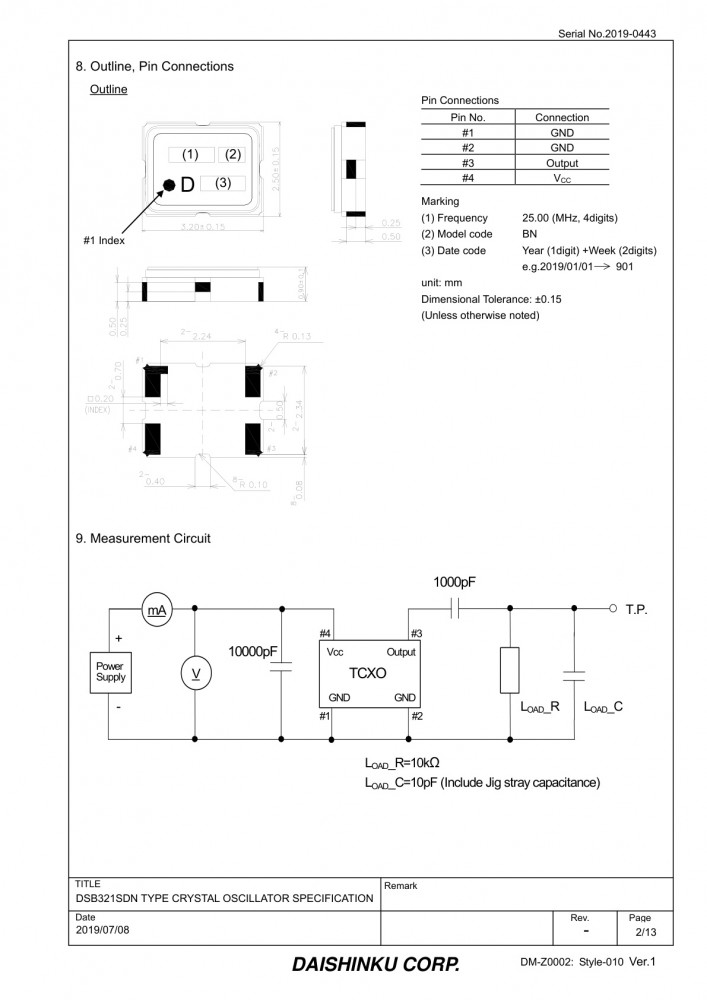 KDS 1XTW25000MAA specification page 3