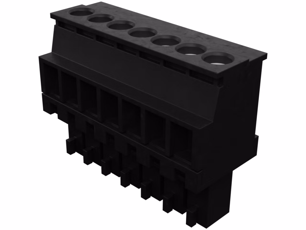 3.50mm Pitch Eurostyle Vertical Plug, with Standard Imprinting, Front Wire Entry, Black, 7 Circuits for sale