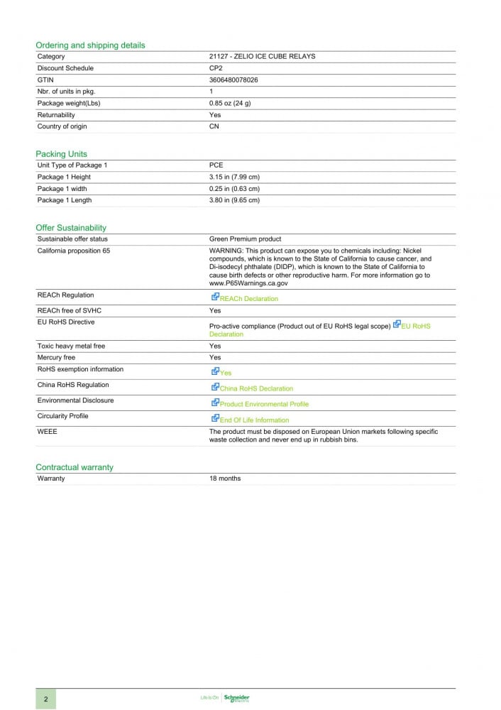 RSLZVA1 product documentation page 2