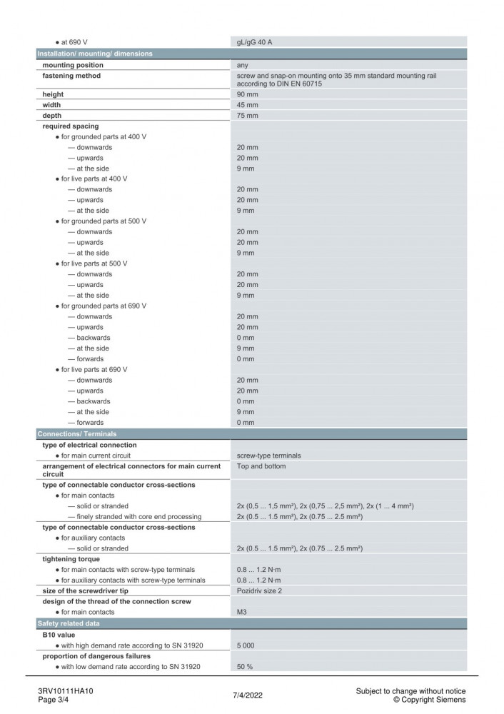 3RV1011-1HA10 technical document page 3