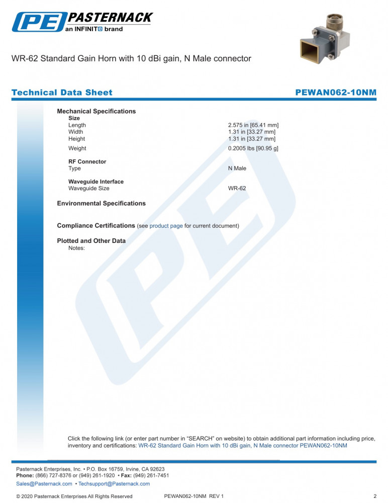 PEWAN062-10NM technical document page 2