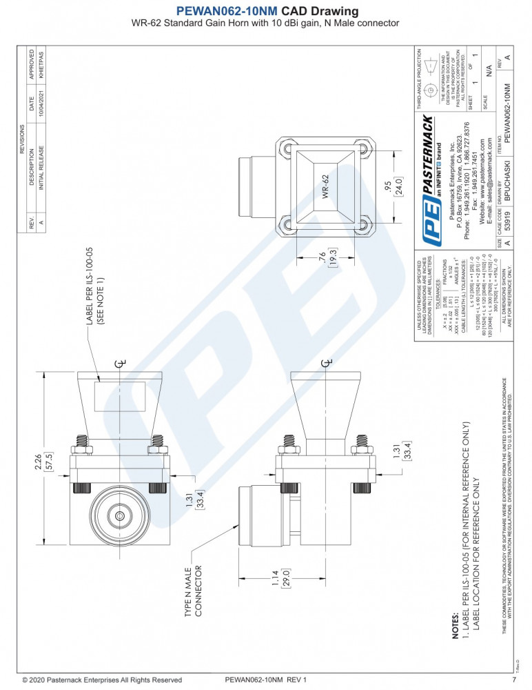 PEWAN062-10NM technical document page 7