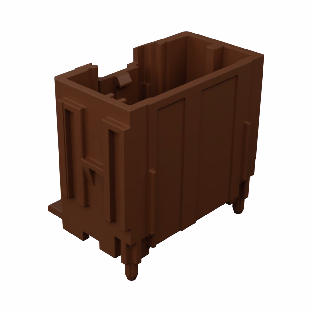 Stac64 Vertical Header Assembly, 12 Circuits, Polarization C, Brown, Tube