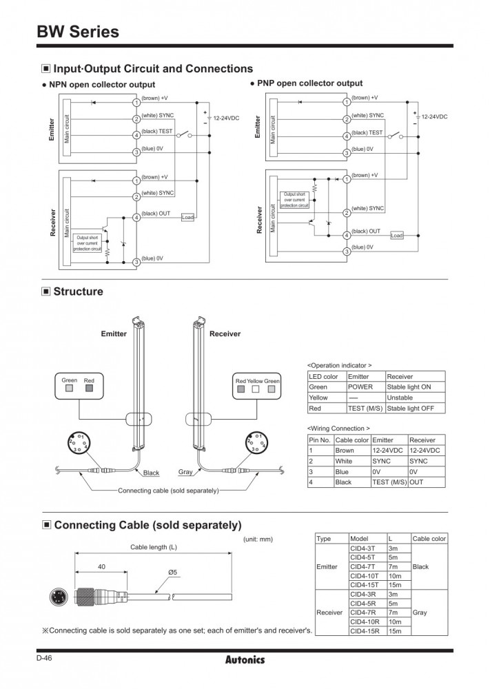 Autonics BW40-06P technical document page 3