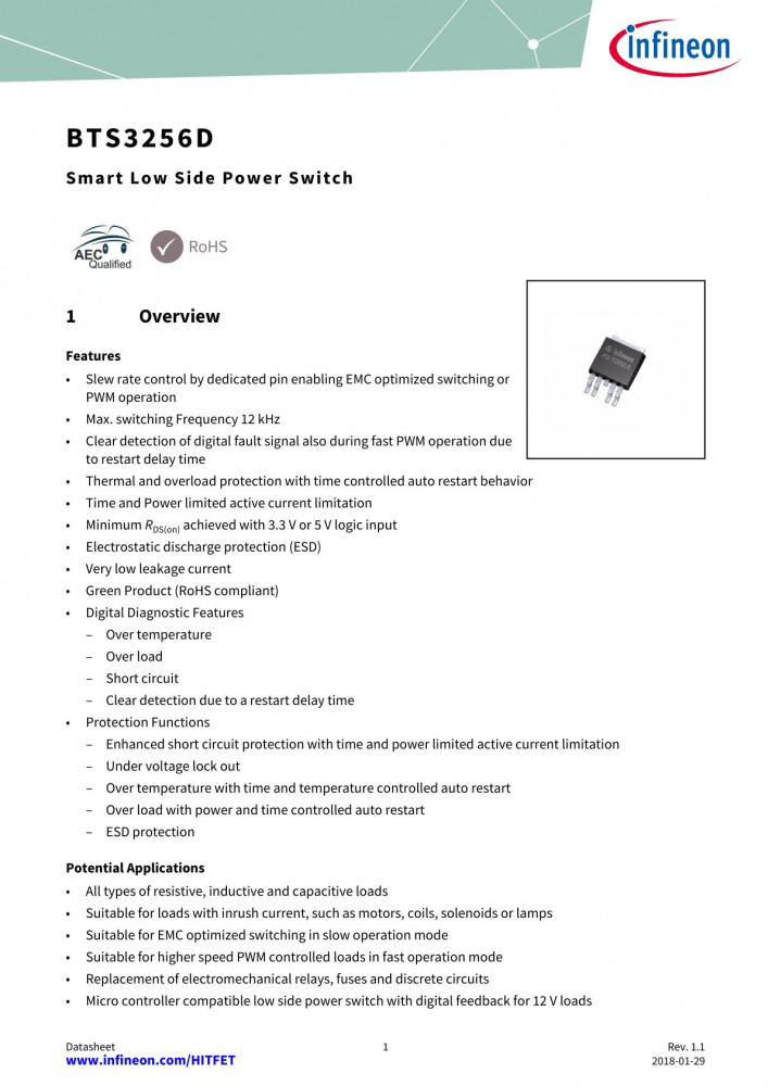 BTS3256D datasheet page 1
